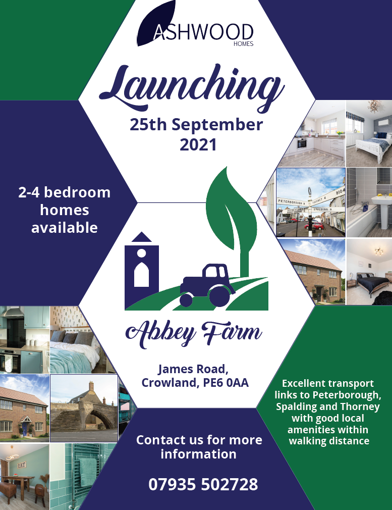 New Site Launching- Abbey Farm, Crowland - Ashwood Homes